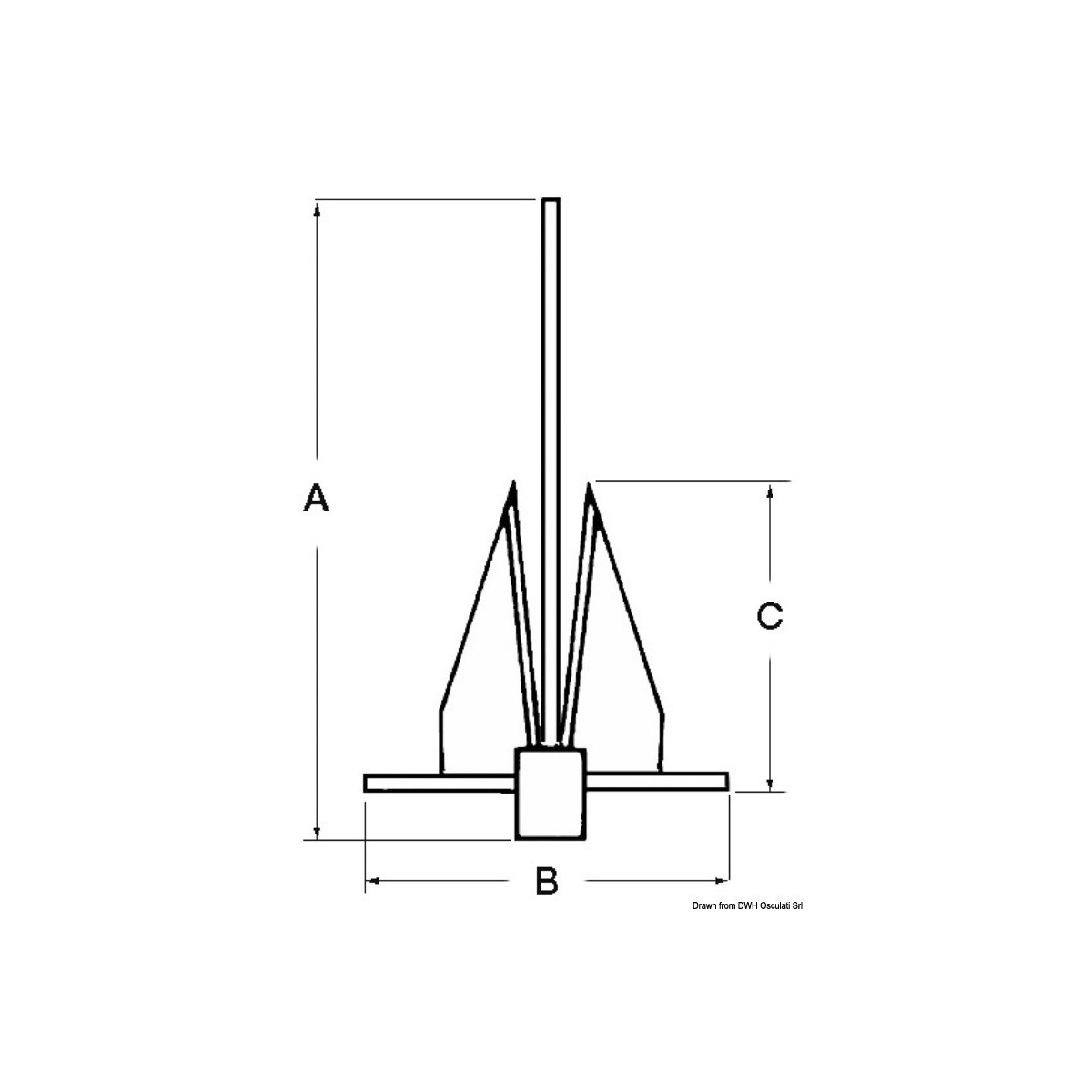 Osculati Danforth stainless steel anchor 22 kg OSC-01.146.20 - Comptoir ...