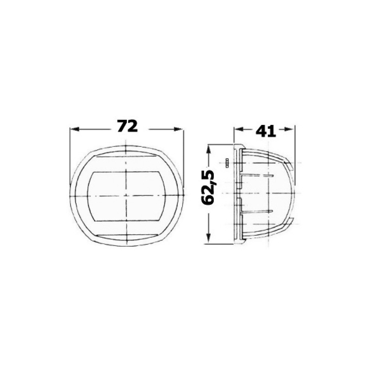 Osculati Stern navigation light 135° Compact 12 AISI 316 OSC-11.406.04 ...
