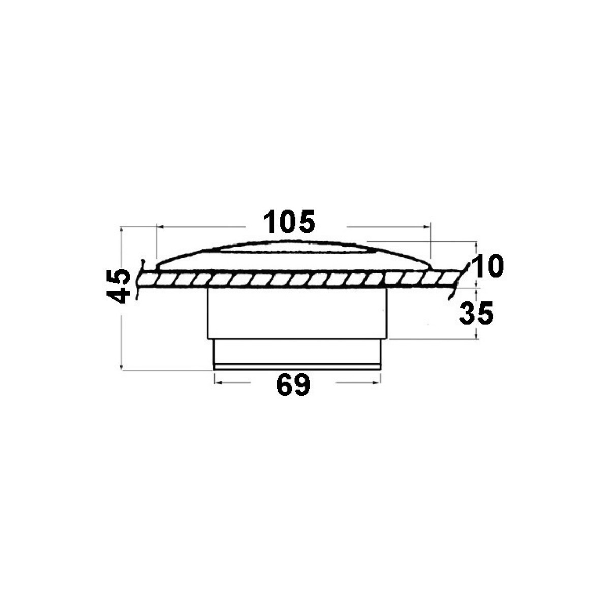 Osculati Feu Courtesy light pour cockpit 12 V 10 W OSC-13.530.00 ...