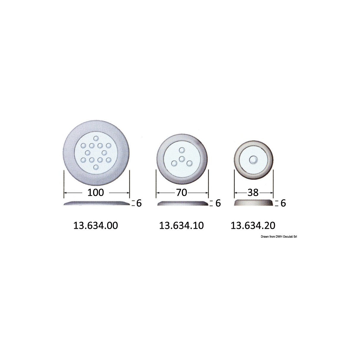 Attwood Luz de cortesía Attwood 4 LED verticales OSC-13.634.40 ...