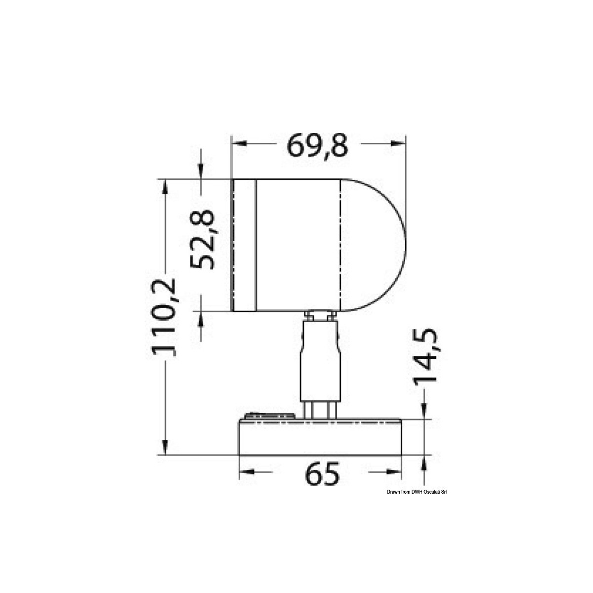 Osculati Foco articulado de latón pulido con interruptor OSC-13.947.11 ...
