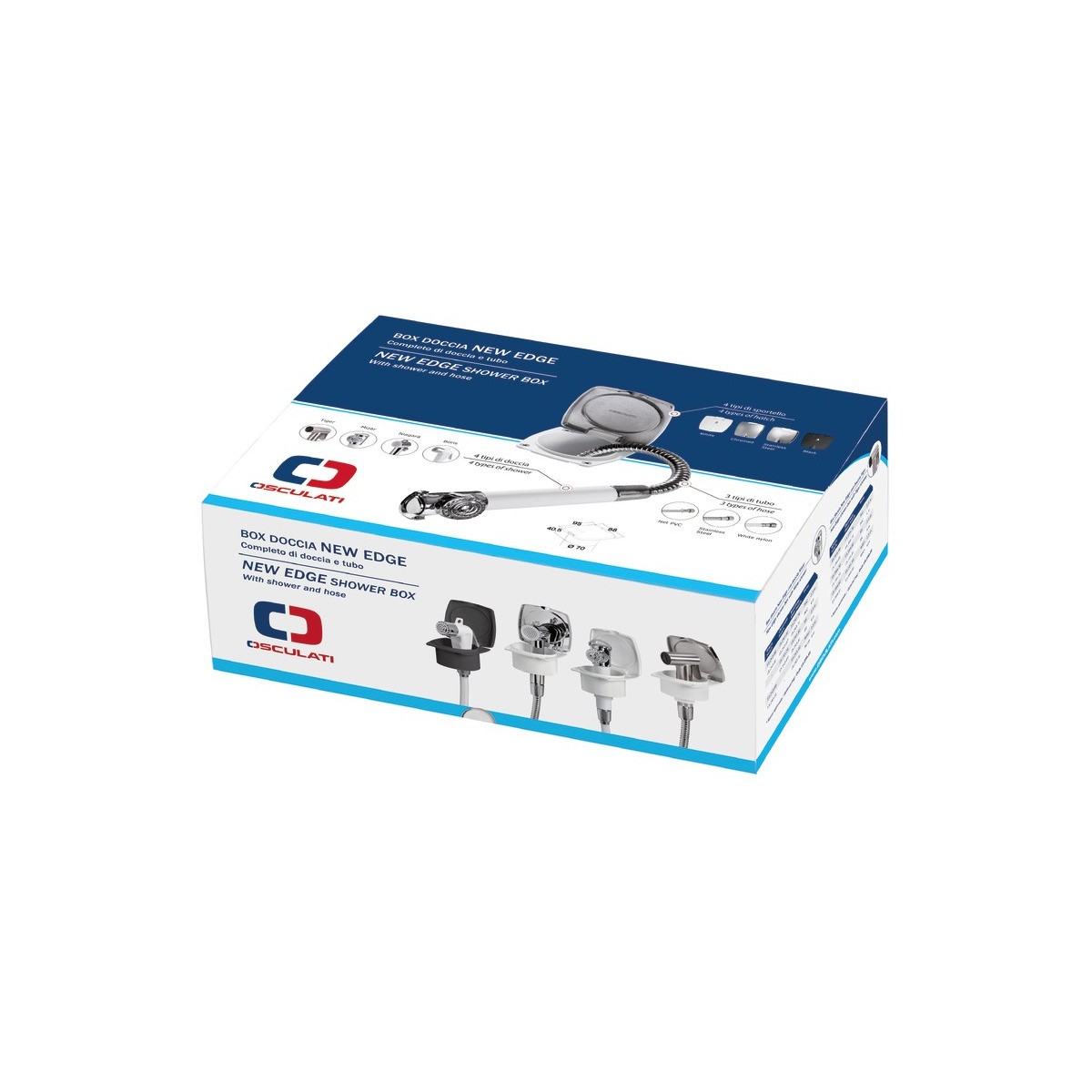 Osculati New Edge acero inoxidable Tiger deck ducha PVC manguera 4 m ...