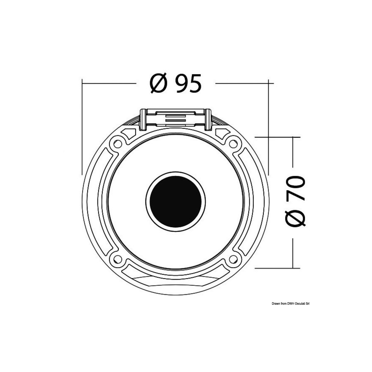 Osculati Classic Evo shower enclosure rear exit door OSC-15.900.13 ...