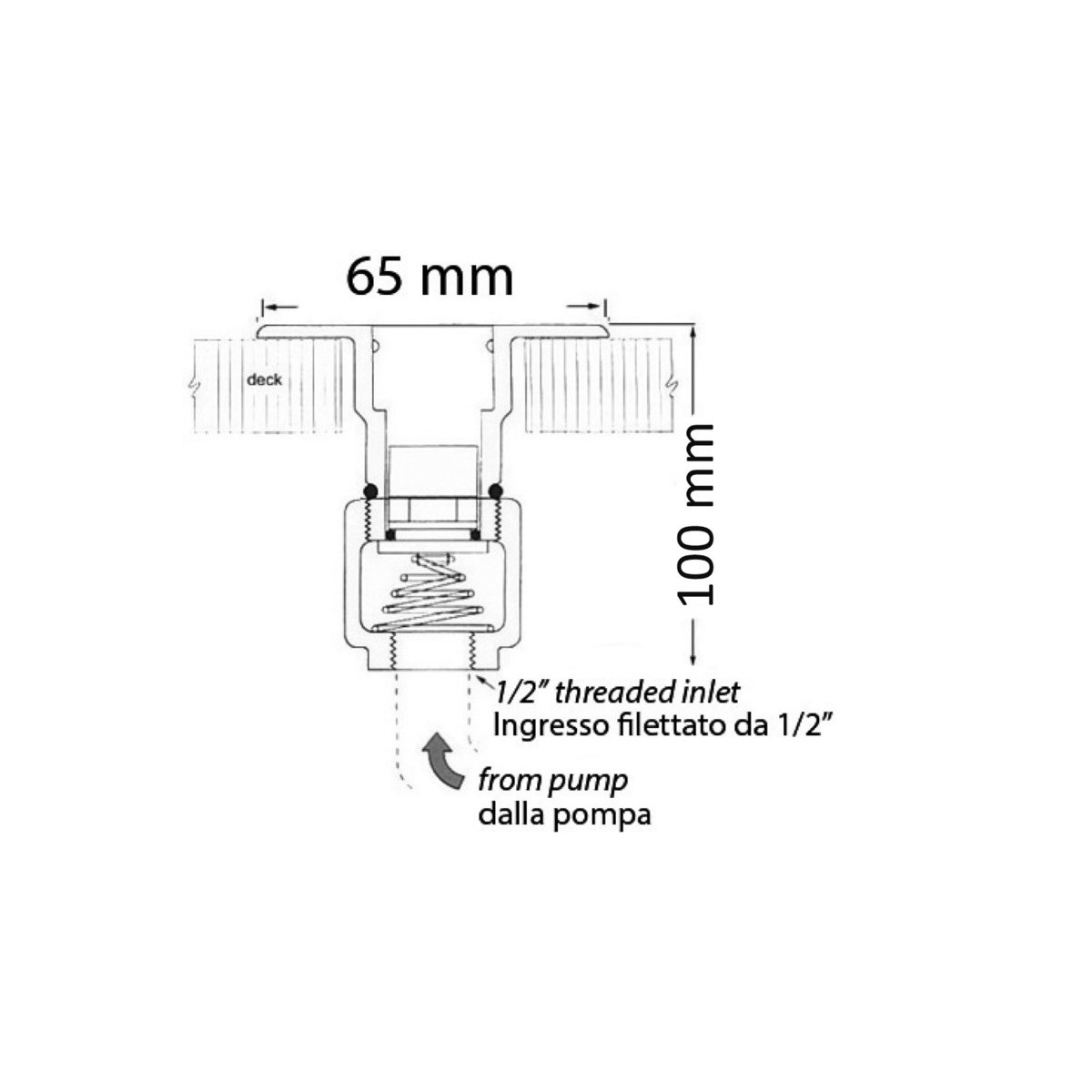 Osculati Bayonet clamp inclined plastic connector OSC-16.442.23 ...