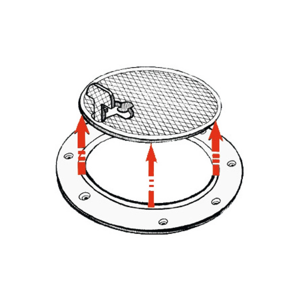 Osculati Inspection hatch with white cover 265 x 215mm OSC-20.840.00 ...