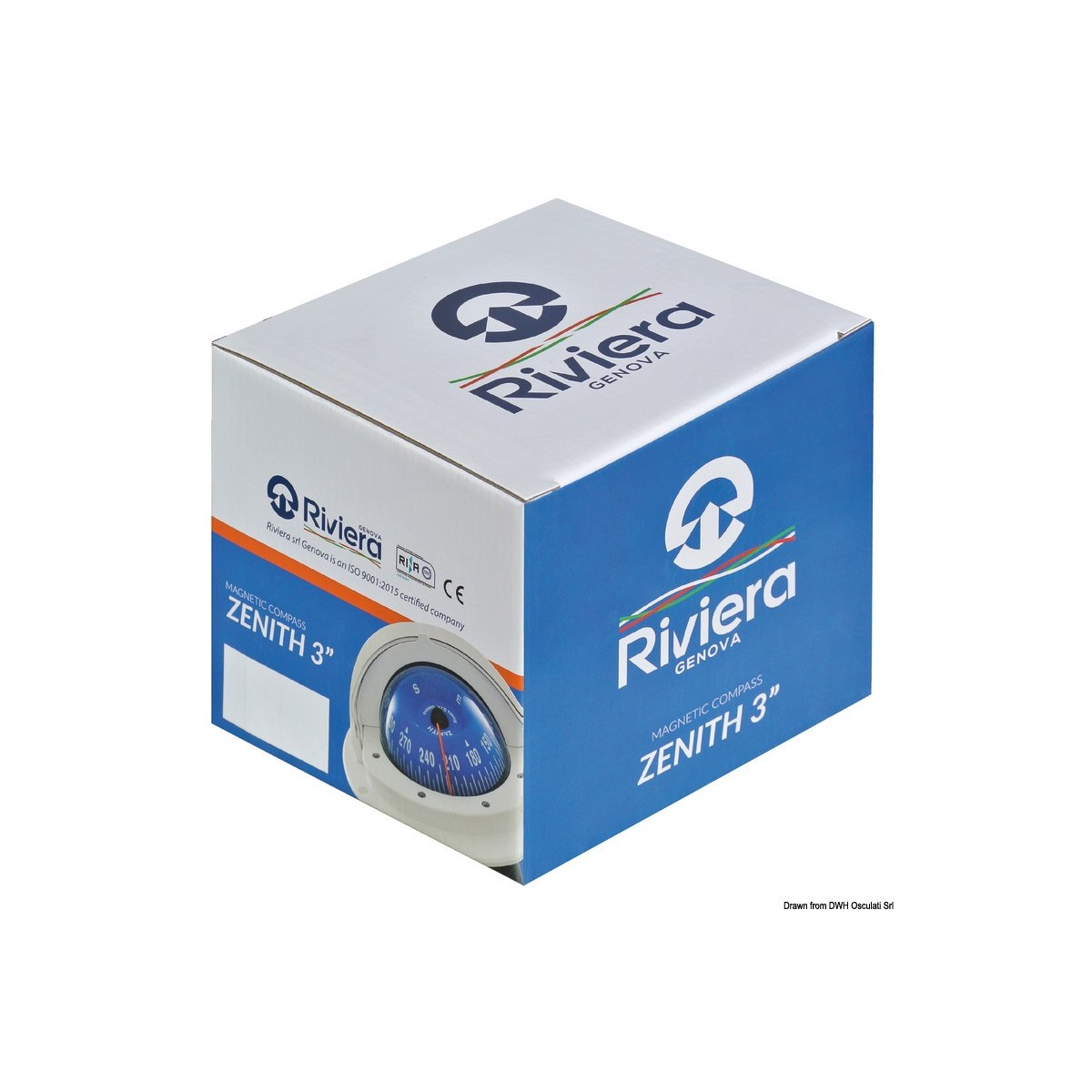 Riviera 3" compass RIVIERA Zenith SLIM black, black rose front OSC-25. ...