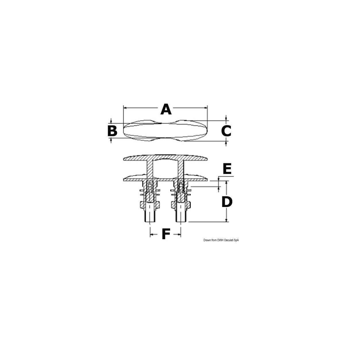 Osculati Smart retractable cleat AISI316 mirror polished 203mm OSC-40. ...