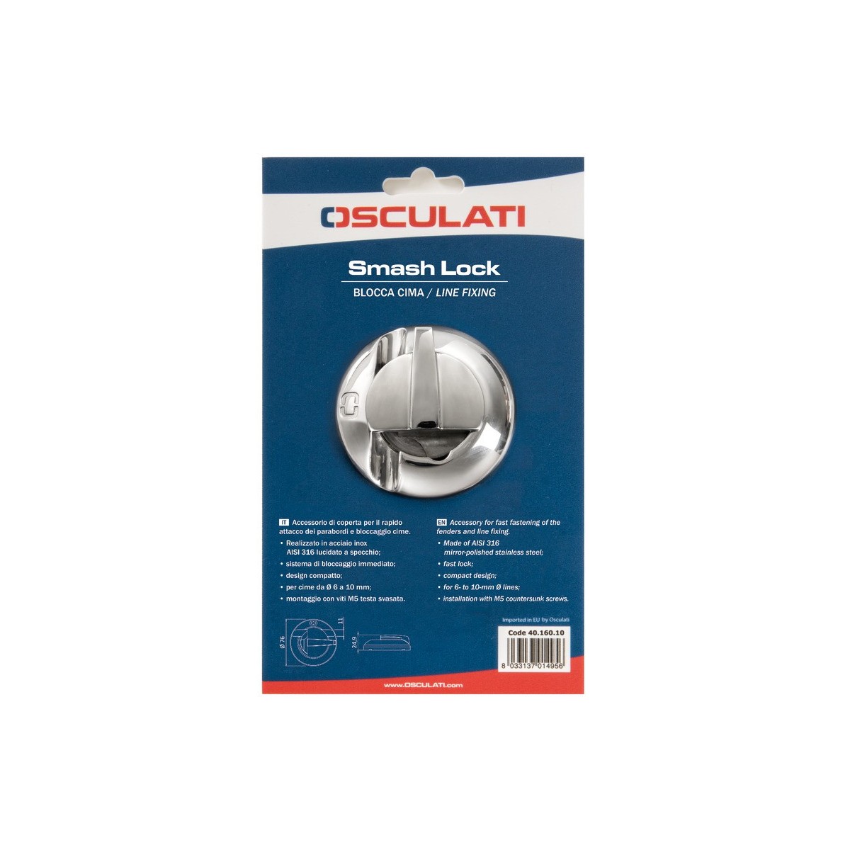 Osculati Fixation Smash Lock OSC-40.160.10 - Comptoir Nautique