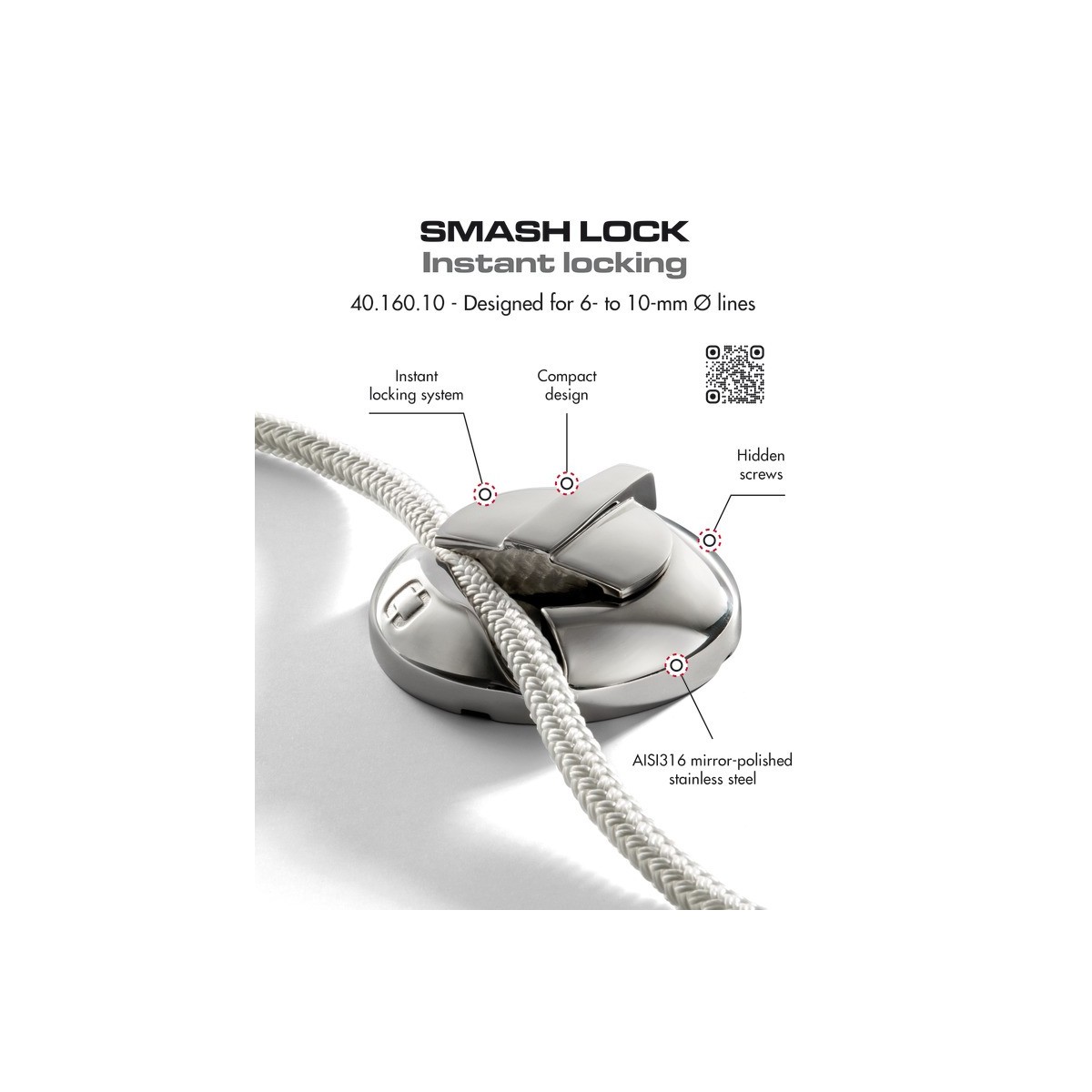 Osculati Fixation Smash Lock OSC-40.160.10 - Comptoir Nautique