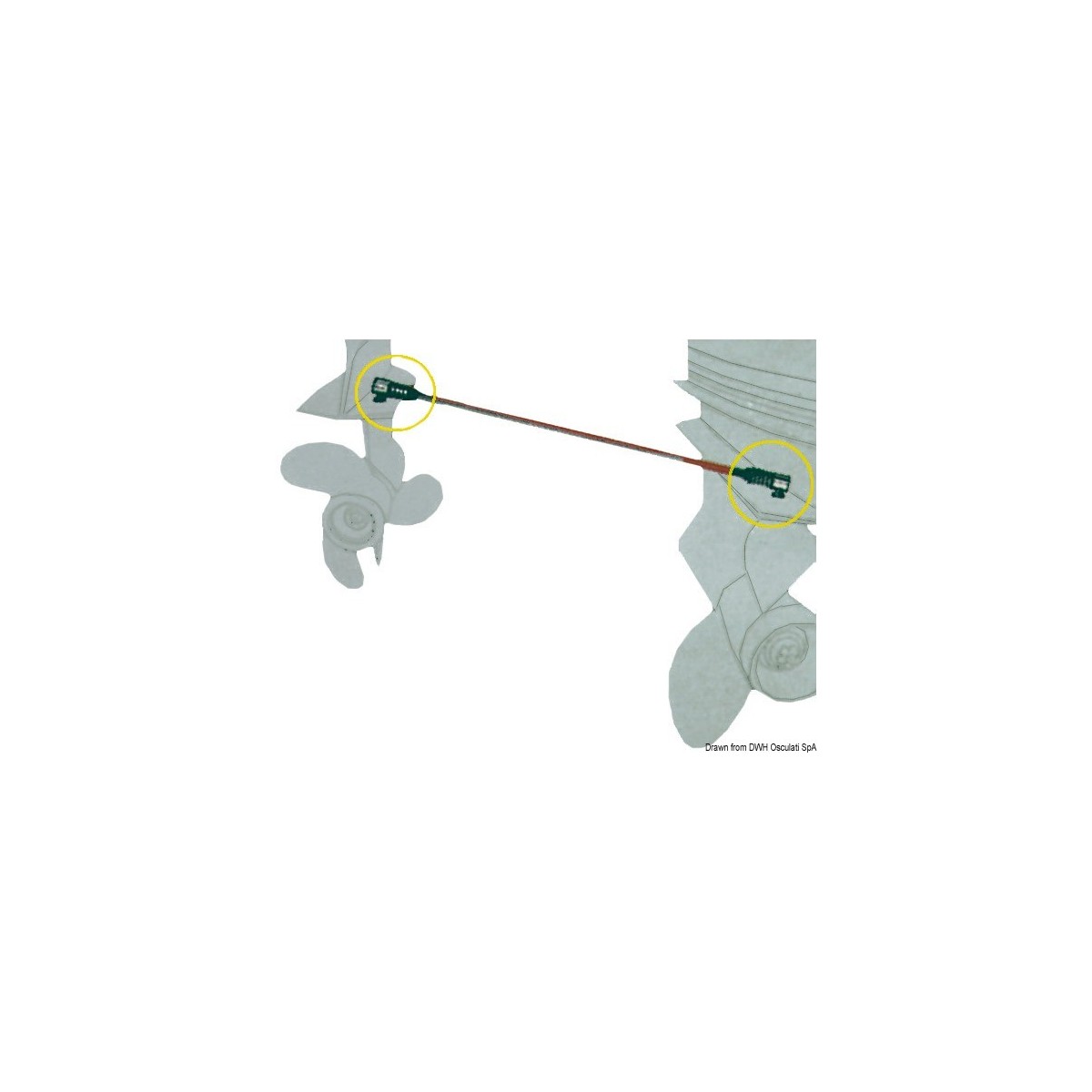 Osculati Stainless steel coupling arm OSC-45.560.00 - Comptoir Nautique