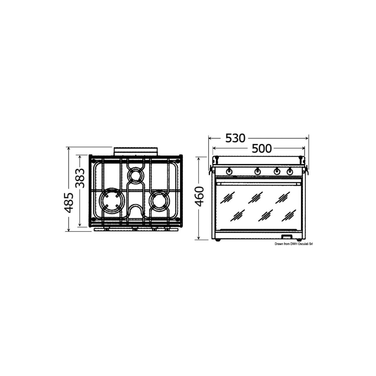 Techimpex 3-burnerTECHIMPEX Topline stove OSC-50.380.00 - Comptoir Nautique