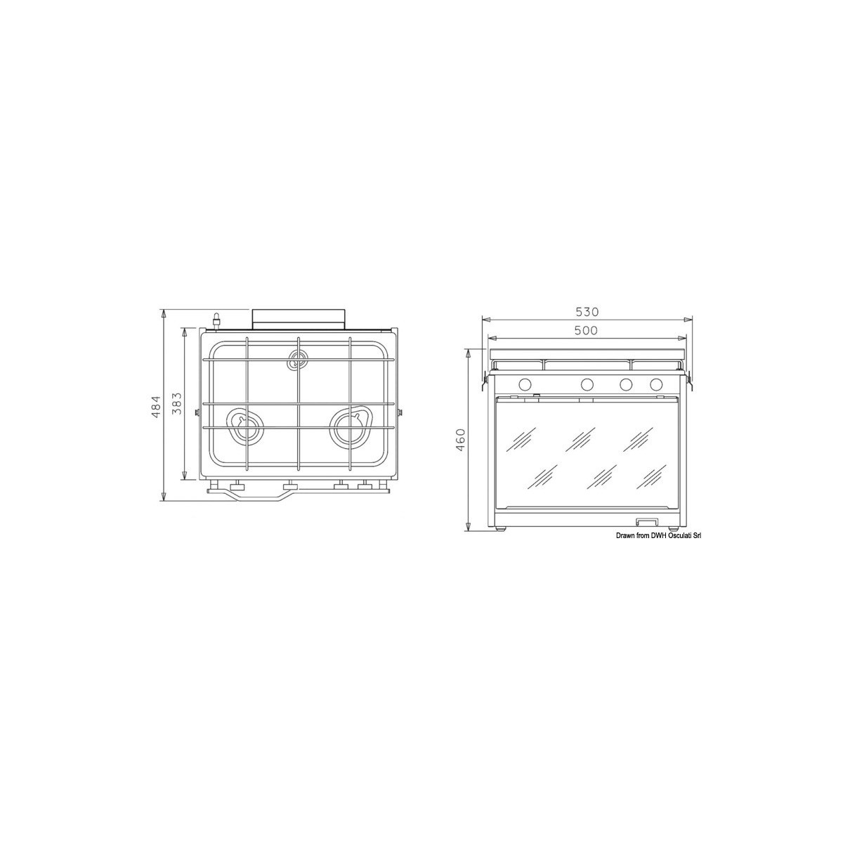 Techimpex CookerTECHIMPEX XL2 2 burners oven OSC-50.385.02 - Comptoir ...