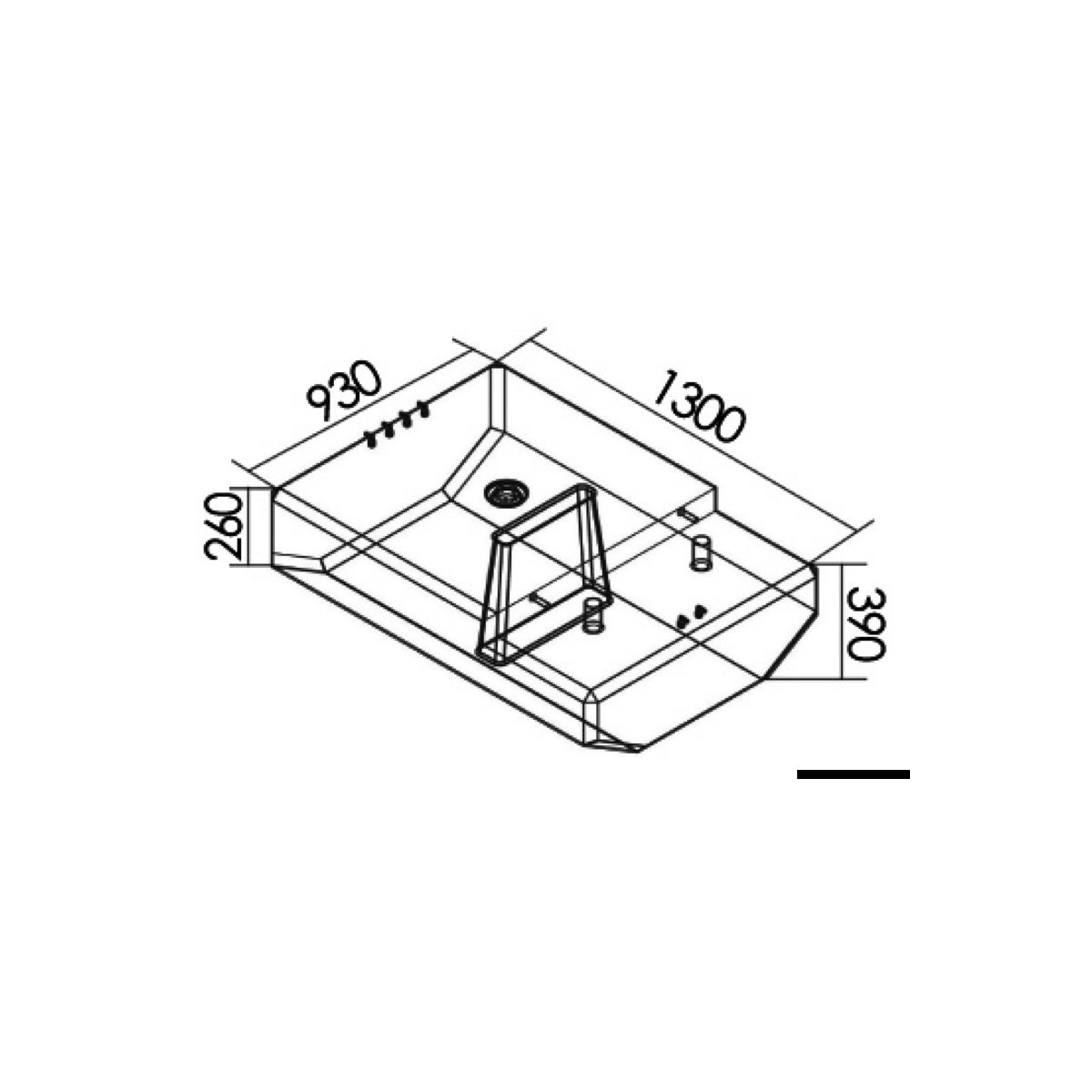 SIC Divisione Elettronica Kraftstofftank 370 Liter OSC-52.032.18 ...