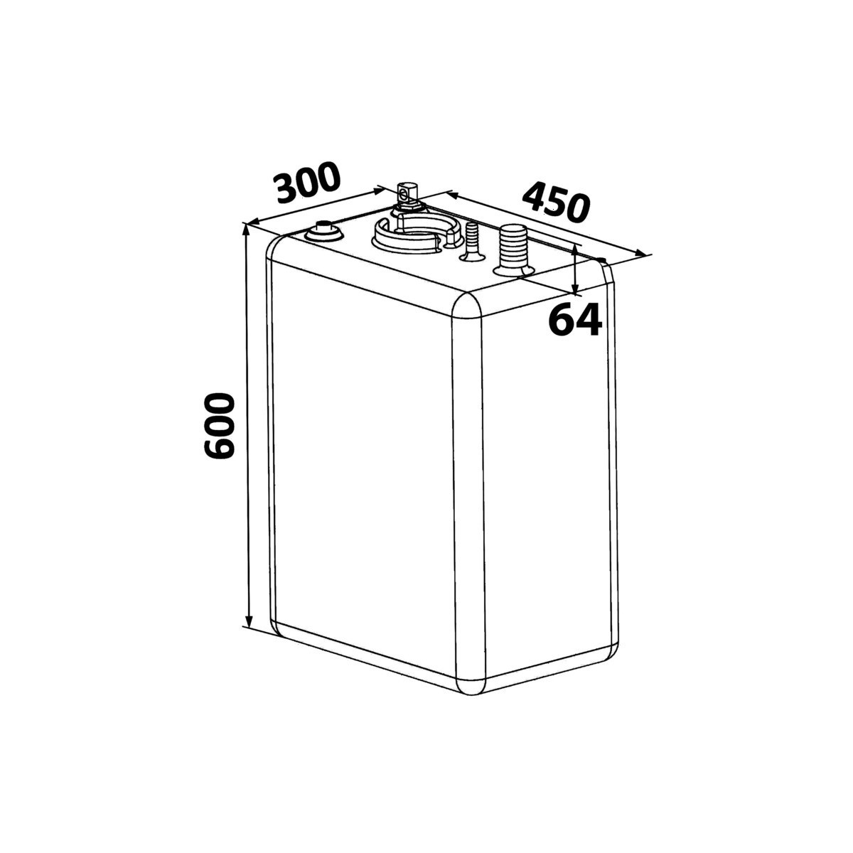 Osculati 70 l cross-linked polyethylene petrol fuel tank OSC-52.036.06 ...