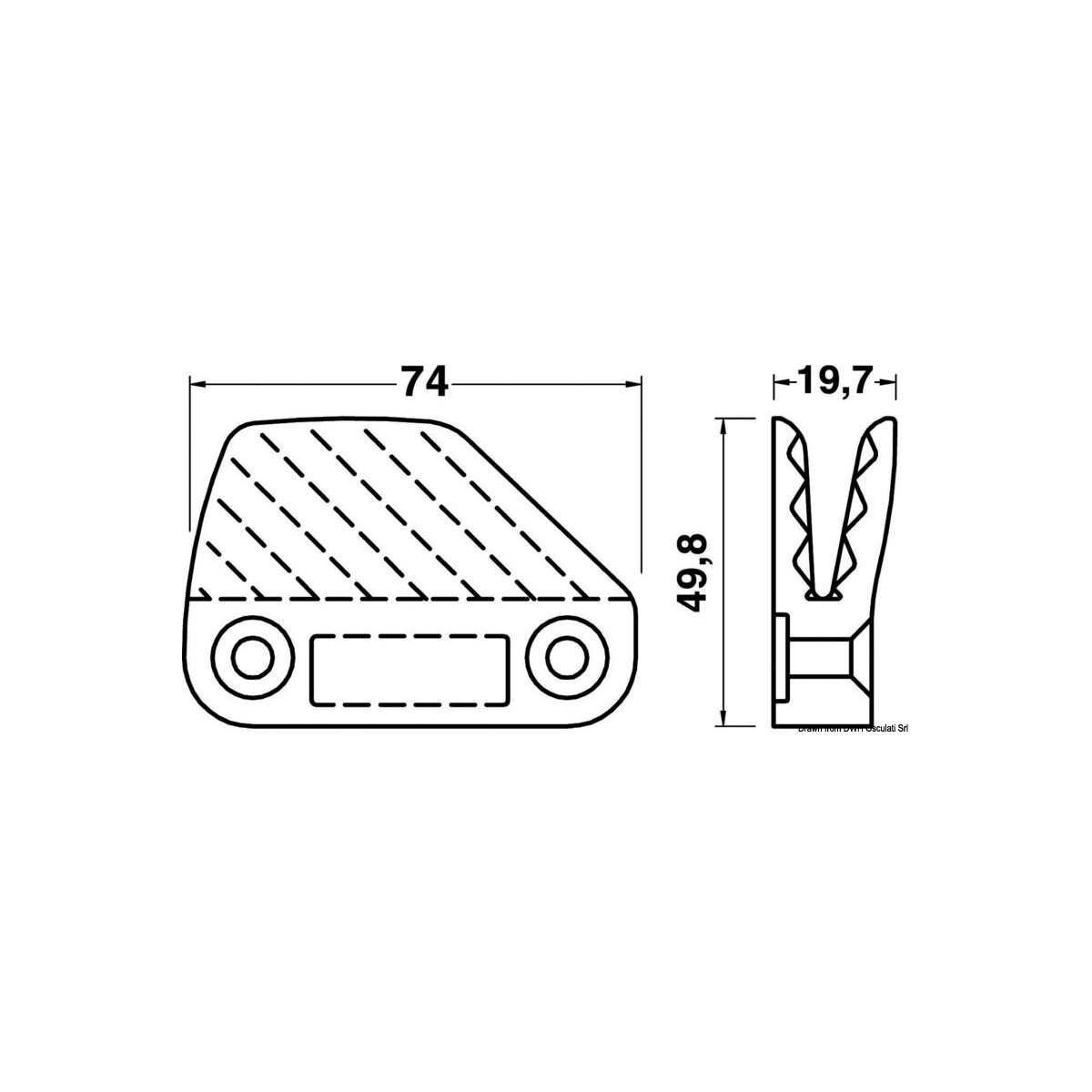 Clamcleat CLAMCLEATS CL 206 clamp OSC-56.206.10 - Comptoir Nautique