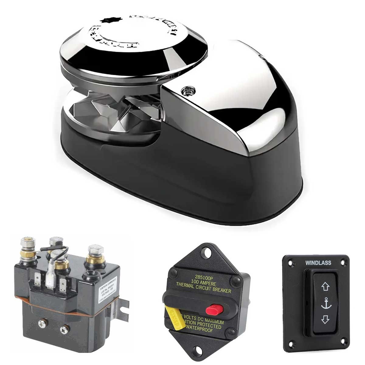 Lewmar CPX1 8mm 12V vertical windlass without headstock 6671011001 ...