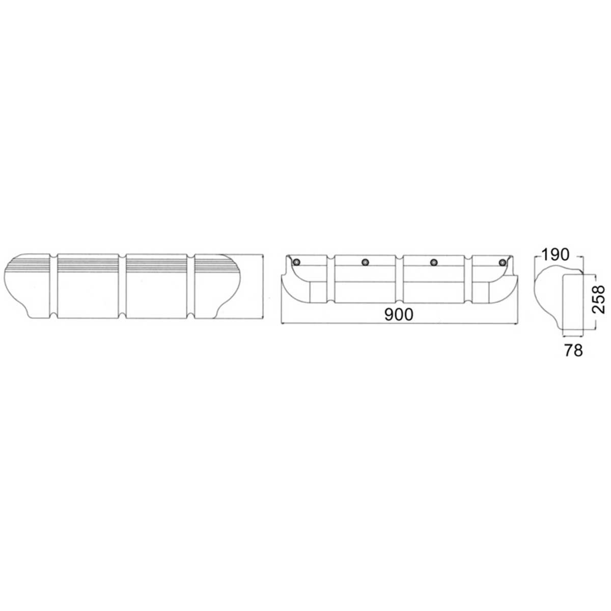 InMare Défense pour ponton Bigfender OSC-33.519.04 - Comptoir Nautique