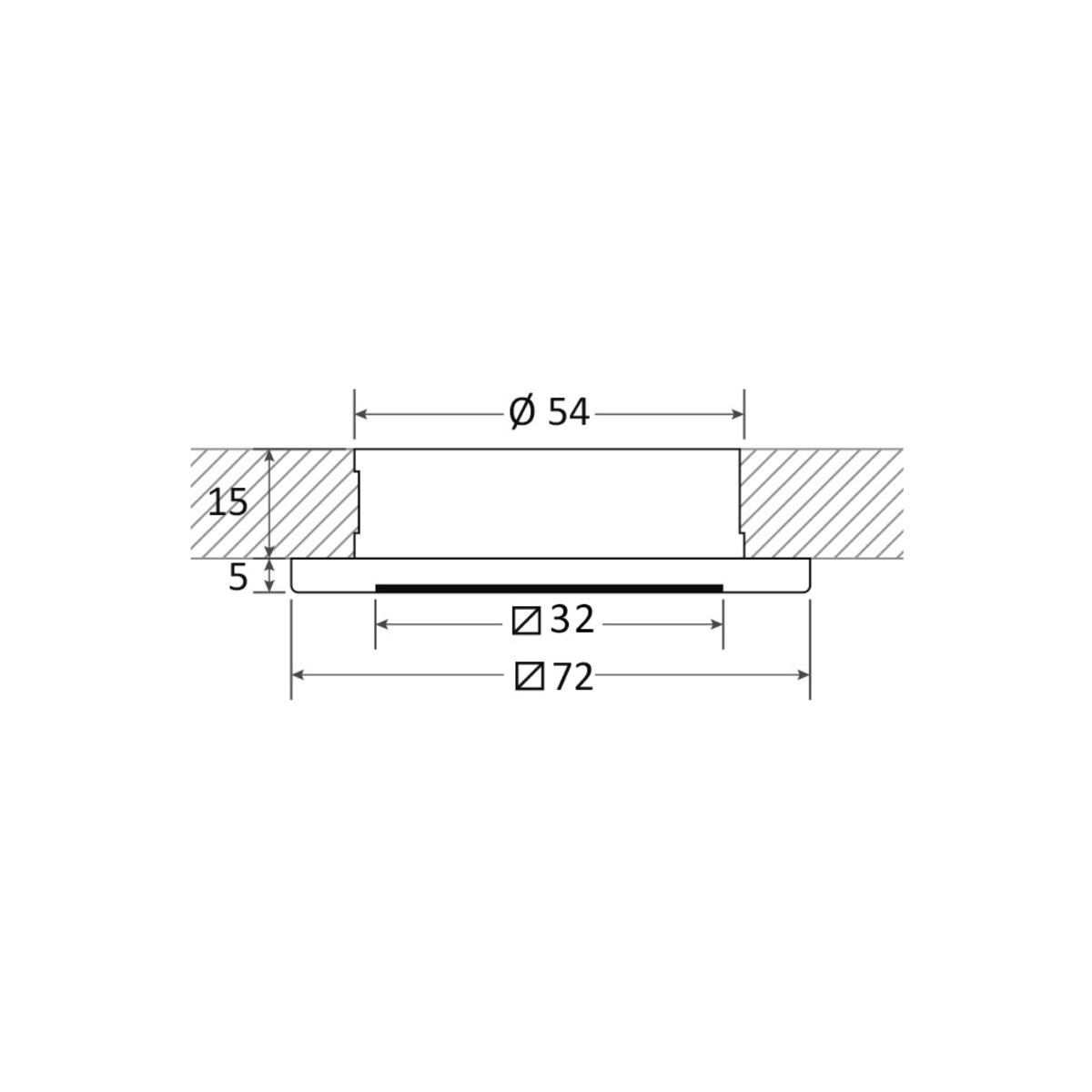 Osculati Spot LED Bos à encastrement blanc e rouge OSC-13.490.22 ...