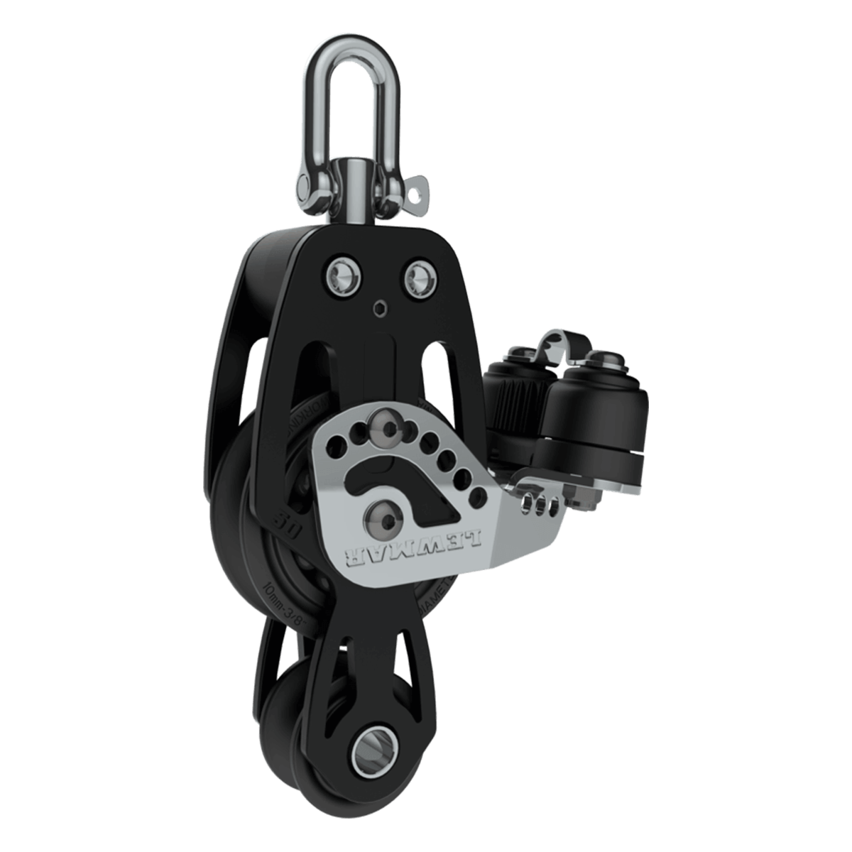 Lewmar HTX Violin pulley and cleat - 50 mm 29195037 - Comptoir Nautique