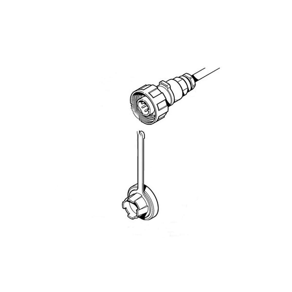 Raymarine 6-pin male cockpit pilot socket D337 - Comptoir Nautique