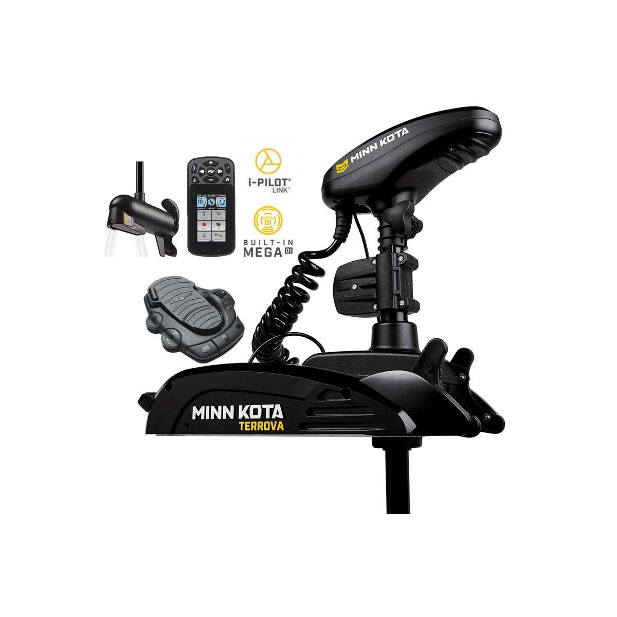 Minn kota TERROVA MDI BT motor dianteiro + Pedal + i-Pilot Link MK ...