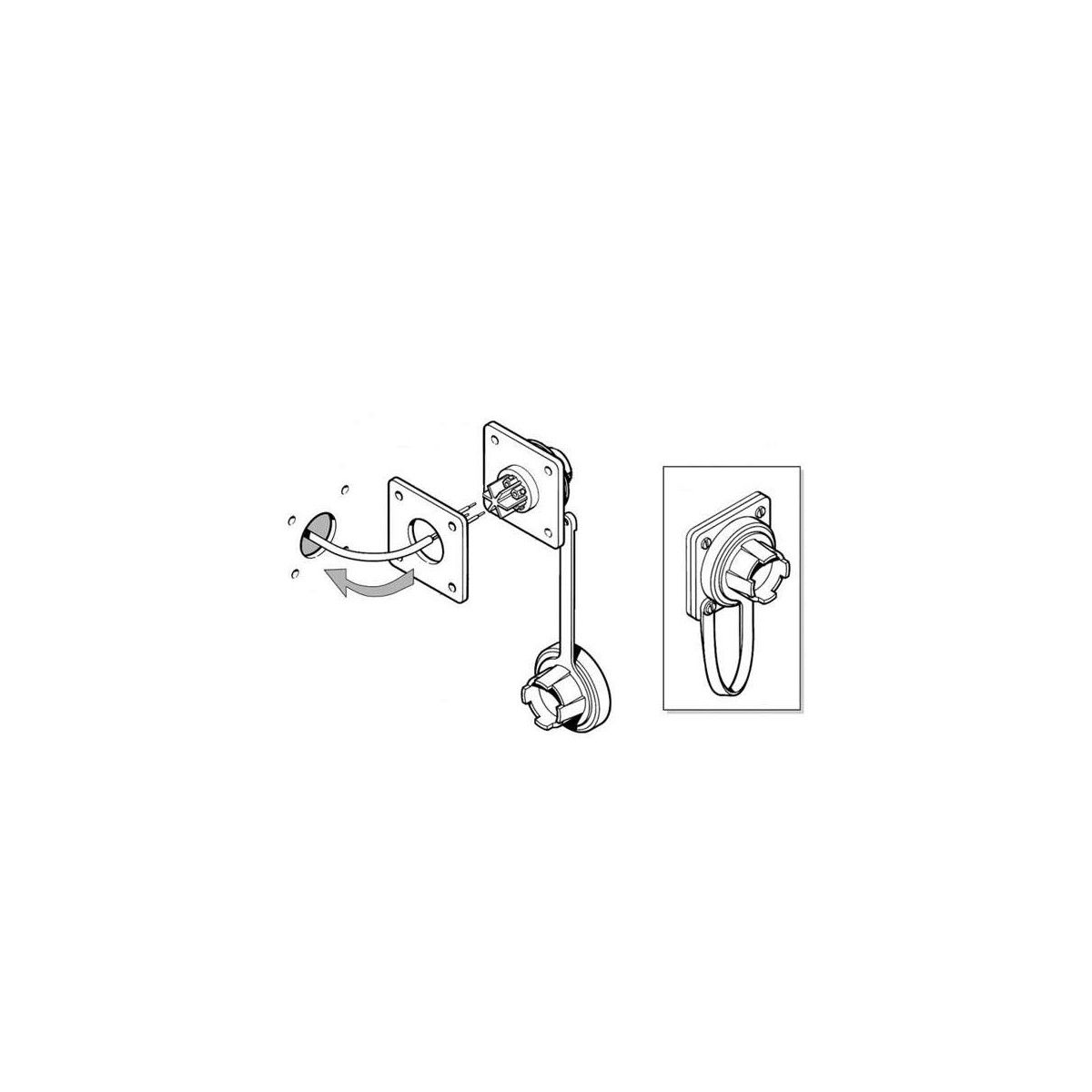 Raymarine 6-pin female cockpit pilot socket D338 - Comptoir Nautique
