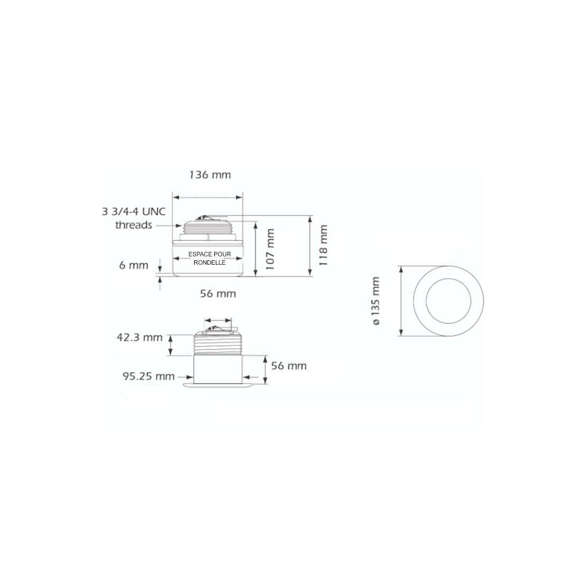 Airmar B175 CHIRP through-beam probe B175 - Comptoir Nautique