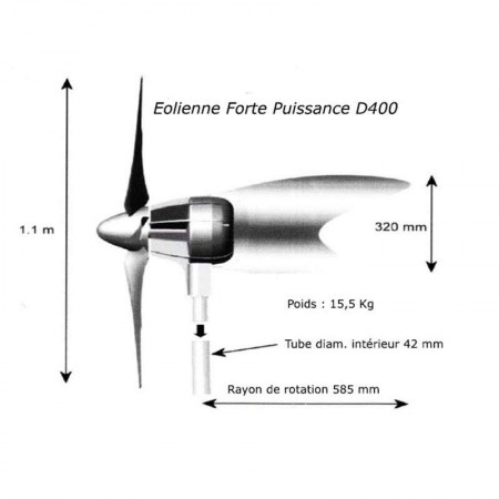 ATMB Marine Marine D400 wind turbine D400-12 - Comptoir Nautique
