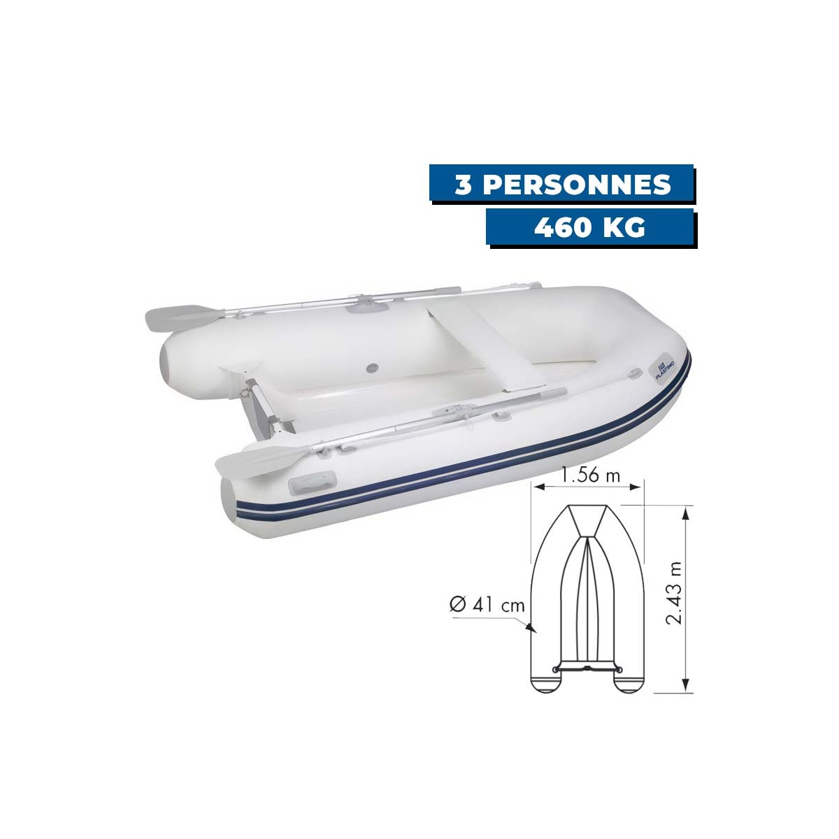 Plastimo MX-240 inflatable dinghy with tilting transom 62271 - Comptoir ...
