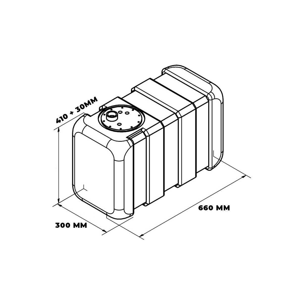 CAN-SB Rigid water tank - 70 L SE215 - Comptoir Nautique