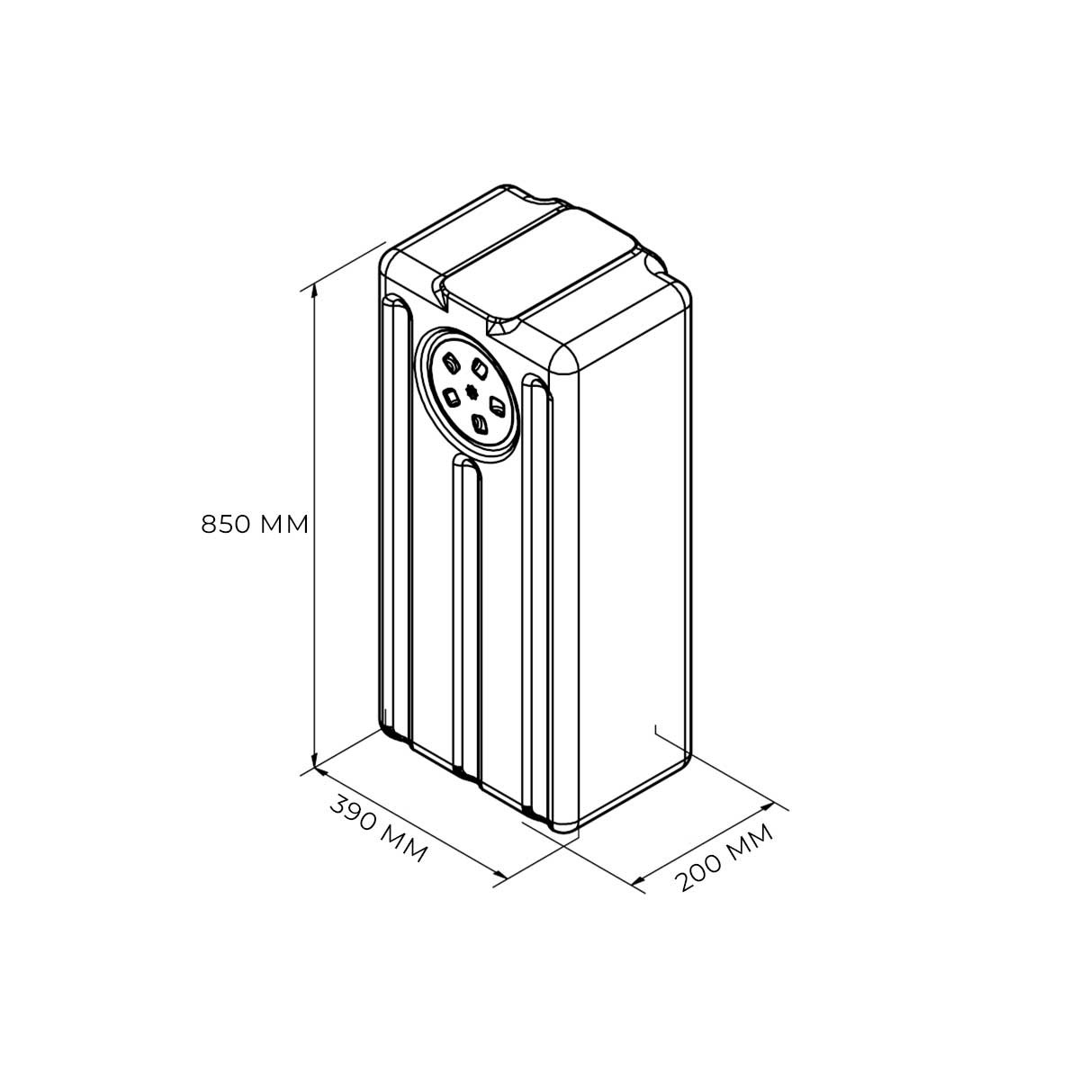CAN-SB 54L bulkhead wastewater tank EU002 - Comptoir Nautique