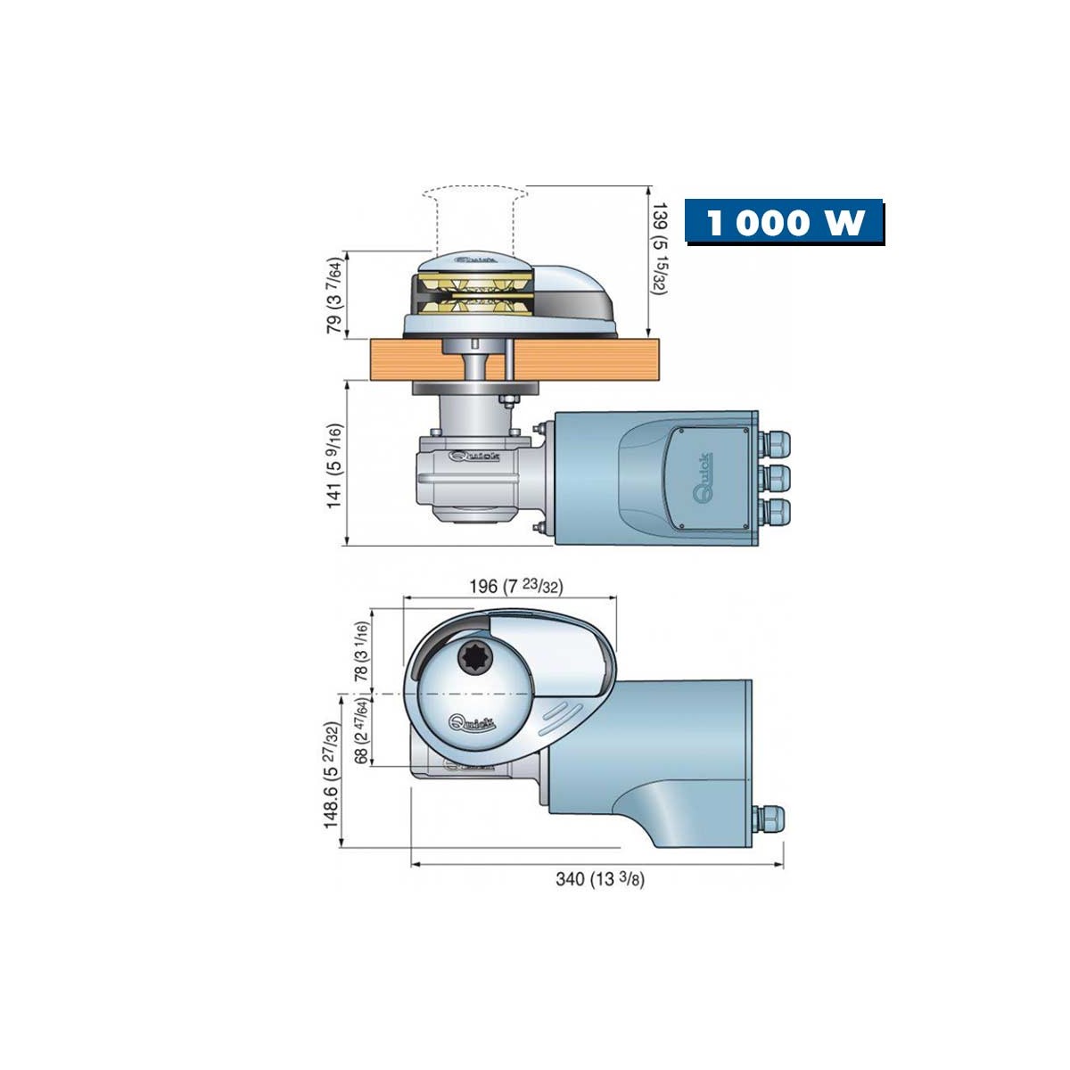 Quick Prince DP2 vertical windlass - Comptoir Nautique
