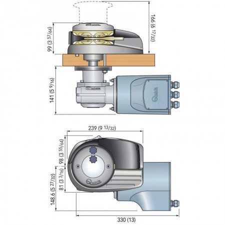 Quick Aleph 12V vertical windlass QP71008 - Comptoir Nautique