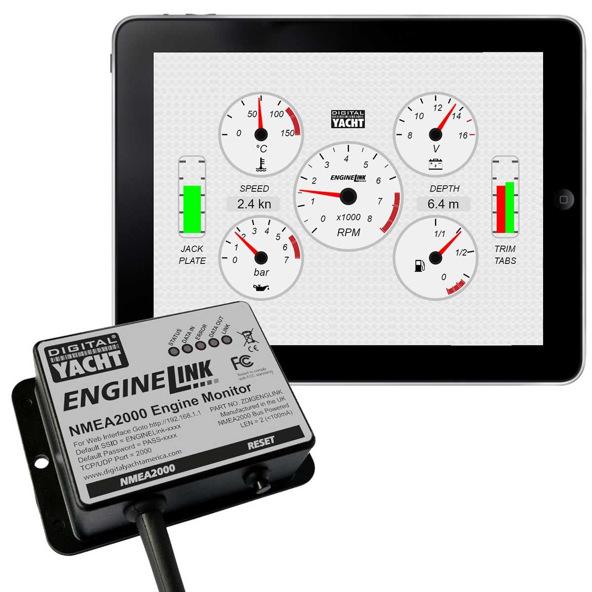Digital Yacht Interface données moteur ENGINElink Wifi NMEA2000 ...