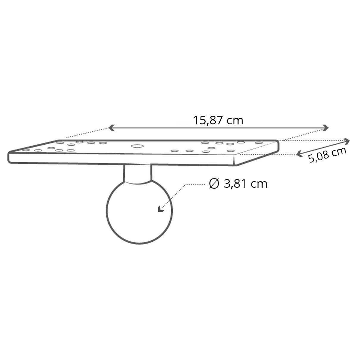 Ram Mounts RAM RA-H2 Horizontal universal bracket - from 5 to 7" - for ...