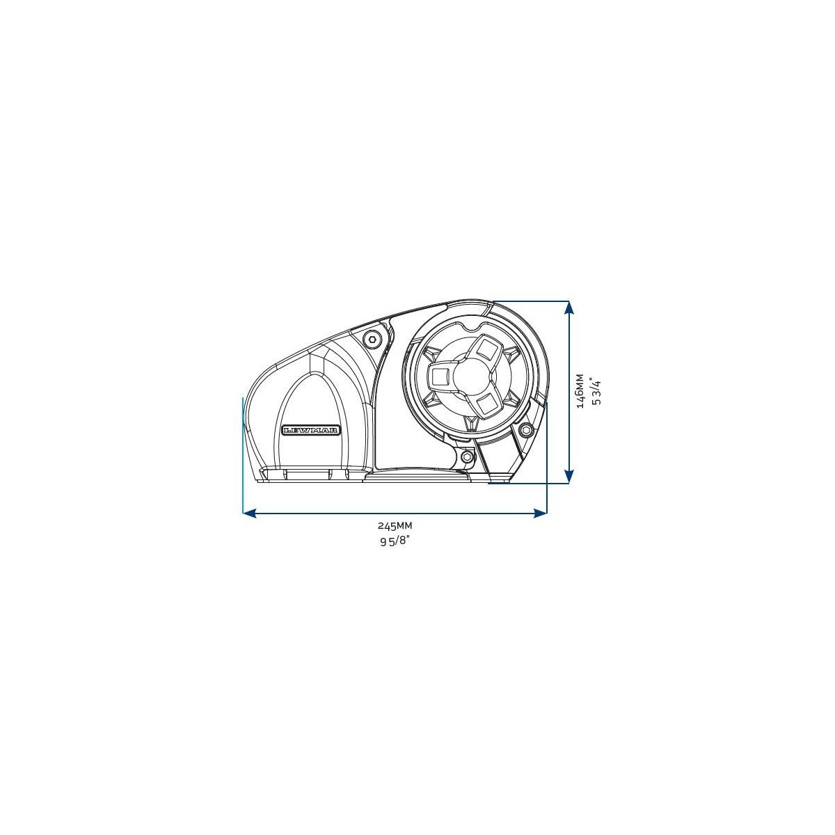 Lewmar Horizontal windlass Pro-Series 1000 12V without headstock ...