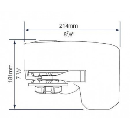 Lewmar Pro-Sport 550 12V horizontal windlass without headstock ...