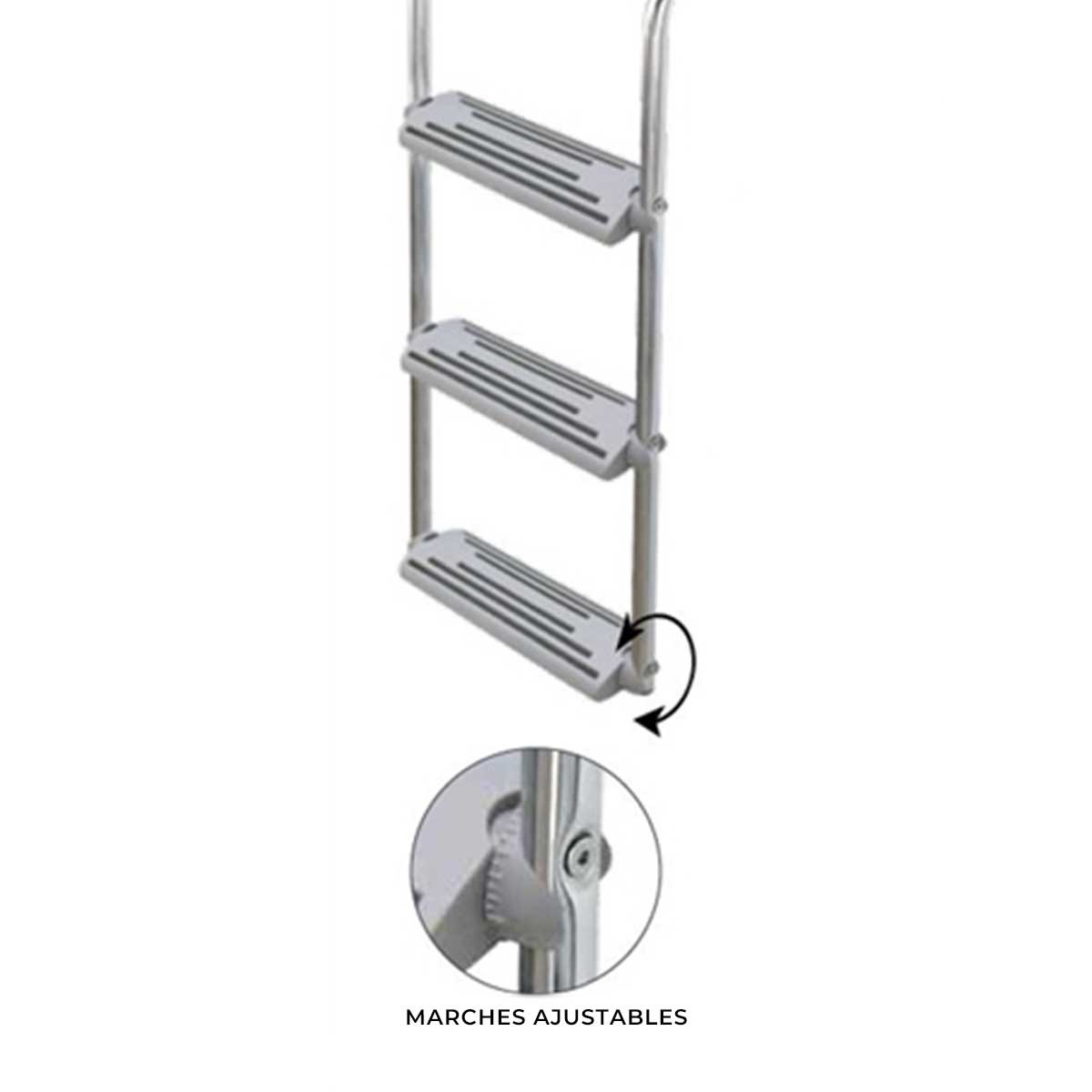 Nuova Rade Stainless steel bow and stern ladder NR55694 - Comptoir Nautique