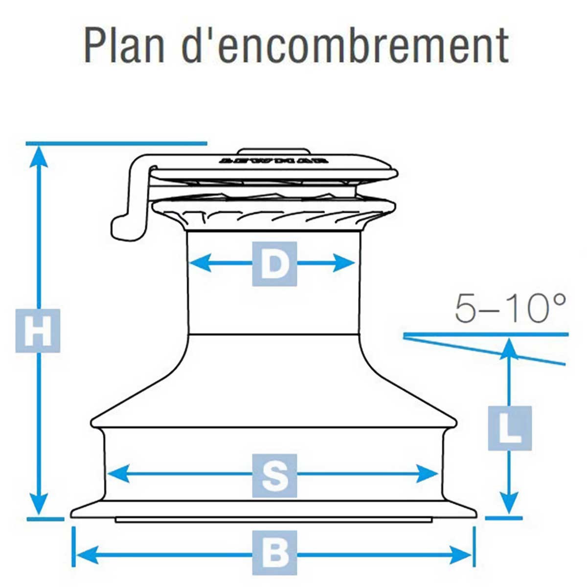 Lewmar Winch EVO 40 Speed Ring - 2 vitesses - Gris 49540087 - Comptoir ...