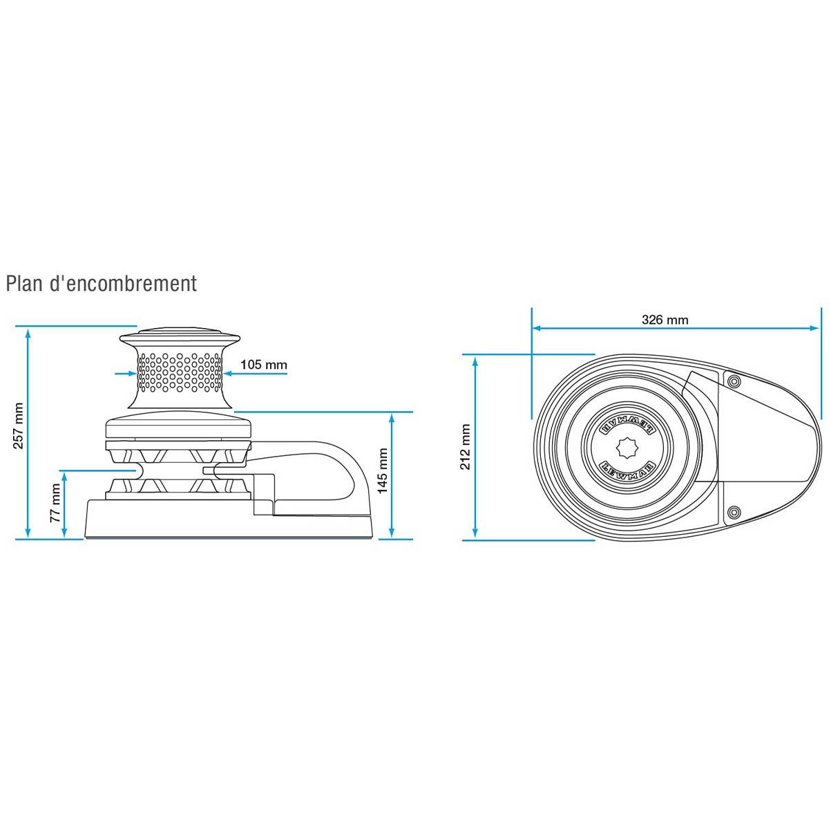 Lewmar Deck unit for V6 windlass 69000405 - Comptoir Nautique