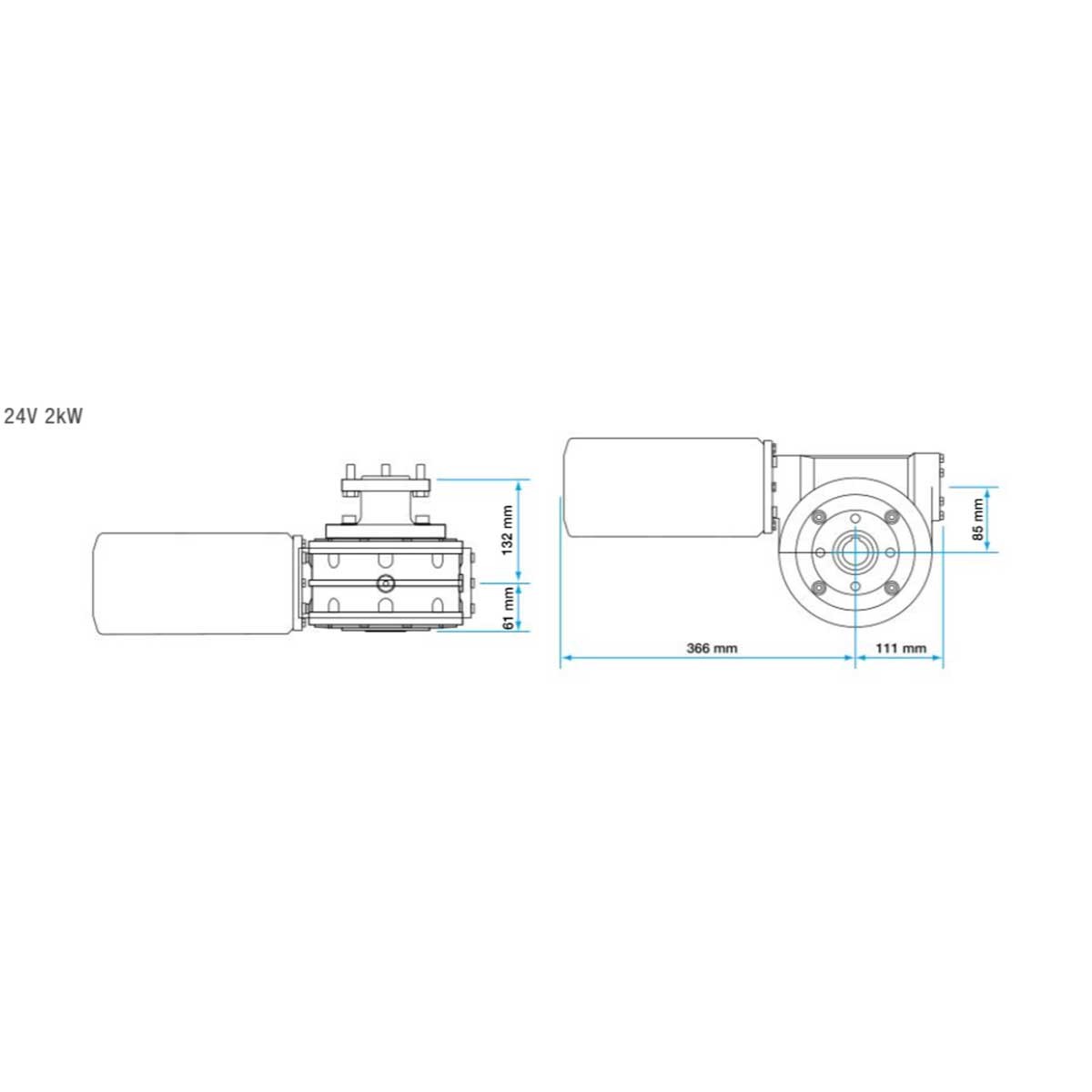 Lewmar Geared motor for V6 bridge unit 69000407 - Comptoir Nautique