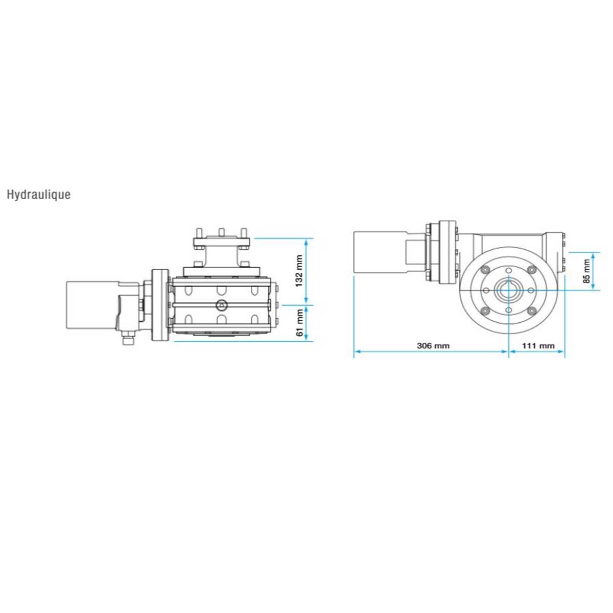 Lewmar Geared motor for V6 bridge unit 69000407 - Comptoir Nautique